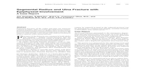 Segmental Radius And Ulna Fracture With Epiphyseal Presentationgrafix