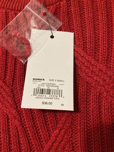 Womens Sonoma Goods For Life Trellis Raglan Sleeve Sweater Size Xs Nwt