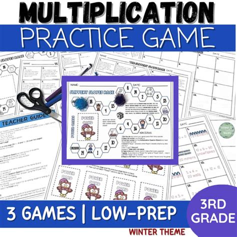 3rd Grade Math Game Bundle Differentiated Subtraction Multiplication