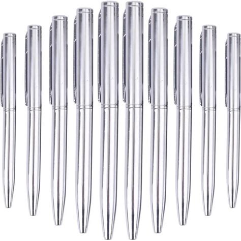 Lot De 10 Mini Stylos à Bille En Métal Stylos Bille Rétractable En