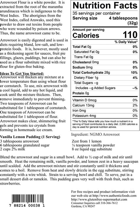 Authentic Foods Arrowroot Flour Glutenfreepalace