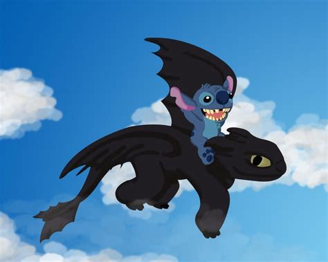Stitch And Toothless Wallpapers Wallpaper Cave