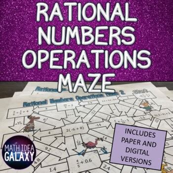 Rational Numbers Operations Activity By Idea Galaxy TpT