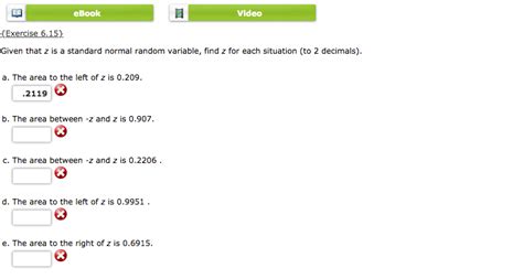 Solved EBook Video Exercise 6 15 Given That Z Is A Chegg Com