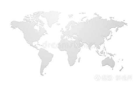 简单的空白的矢量世界地图插画 正版商用图片2vq3m4 摄图新视界