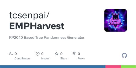 Github Tcsenpaiempharvest Rp2040 Based True Randomness Generator