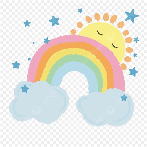 Rainbow And Sun Clipart