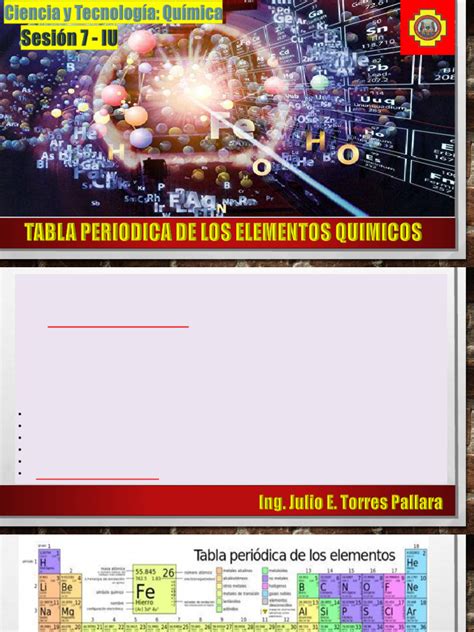 Quimica Sesion 7 Iu Tabla Periodica Pdf Tabla Periódica