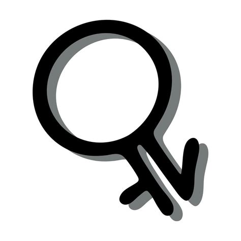 Seven Hand Drawn Intergender Gender Identity Icon Symbol Used To