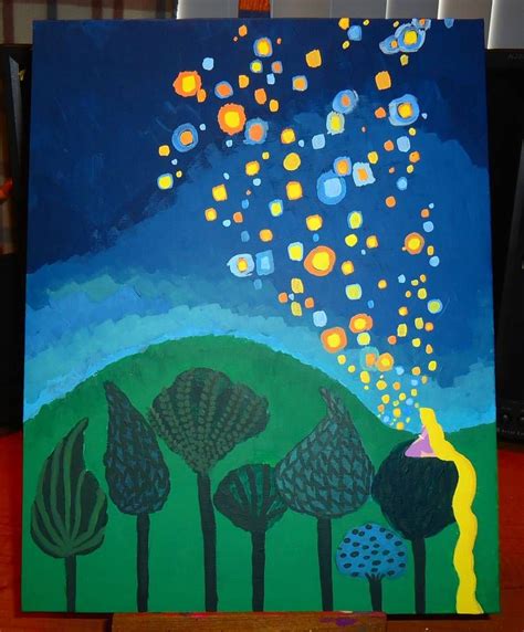 Rapunzels Lantern Painting By Shannoncorinne On Deviantart Tangled