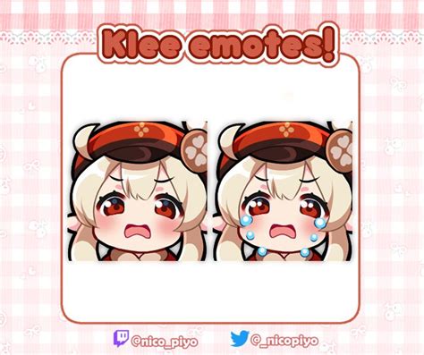 Genshin Impact Klee Crying Emote For Twitch And Discord Etsy