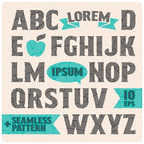 دانلود وکتور الگوی فونت حروف انگلیسی دانلود رایگان فایل لایه باز، Psd، وکتور، لوگو و موکاپ