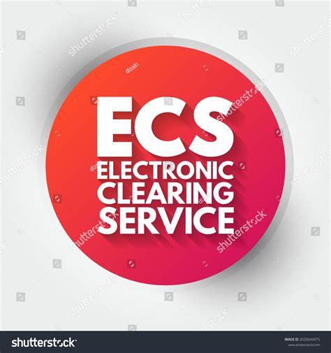 Ecs Electronic Clearing Service Method Effecting Stock Vector Royalty Free 2020649975