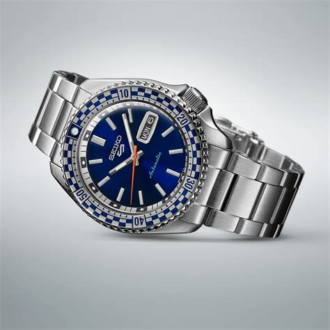 Seiko 5 Sport Automatic Med BlÅ Skive Srpk65k1 Christoffersenguld