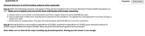 Solved Question 21 10 Points Save Answer Attempt Both Part A