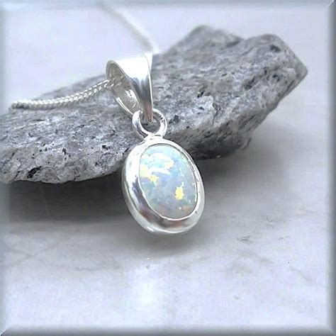 White Opal Pendant Etsy