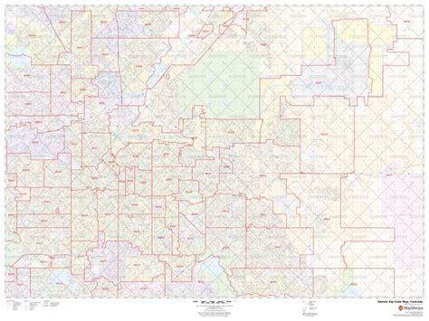 Denver Zip Code Map Colorado Denver County Zip Codes