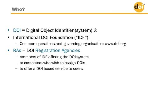 doi system overview norman paskin international doi foundation