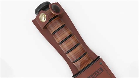 Usmc Ka Bar With Leather Sheat 3d Model Cgtrader