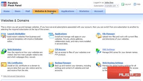 Enable Website Statistics In Plesk Web24