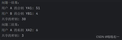 大数据安全 【实验】diffie Hellman密钥交换算法diffie Hellam密钥交换算法在实际应用中参数pa都很大在