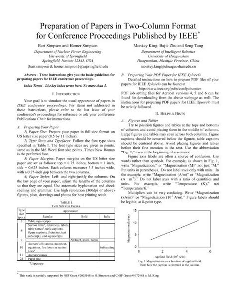 Ieee Conference Paper Template Electronic Engineering