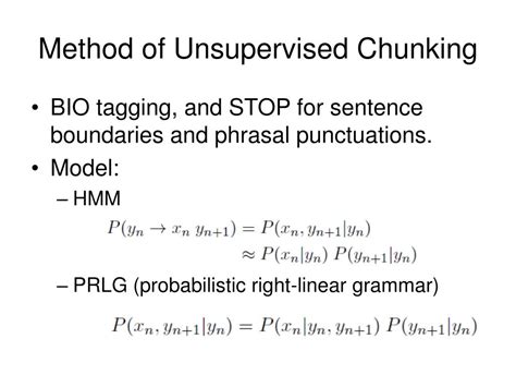 Ppt Simple Unsupervised Grammar Induction From Raw Text With Cascaded Finite State Models