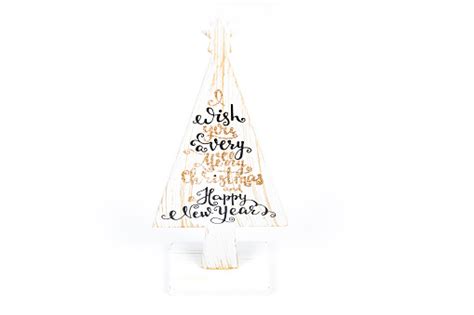 메리 크리스마스와 해피 뉴가 어 작성 흰색 Backgound에 아름 다운 최소한의 크리스마스 나무 나무 0명에 대한 스톡 사진 및 기타 이미지 Istock