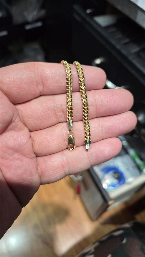 14k 75mm Flat Curb Bracelet Italian Finish
