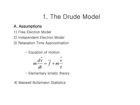 What Is Drude Model Modèle De Drude Explication Fgky