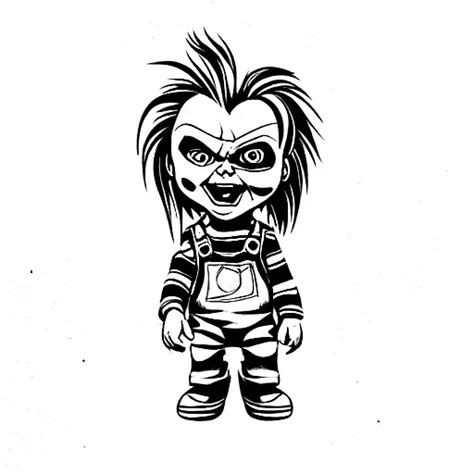 Chucky Tattoo Stencil
