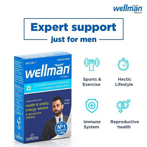 Wellman Health Supplements 21 Essential Vitamins And Minerals With