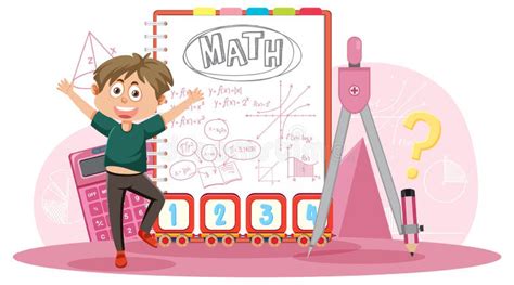 Boy With Math Equation Banner Stock Vector Illustration Of Learn