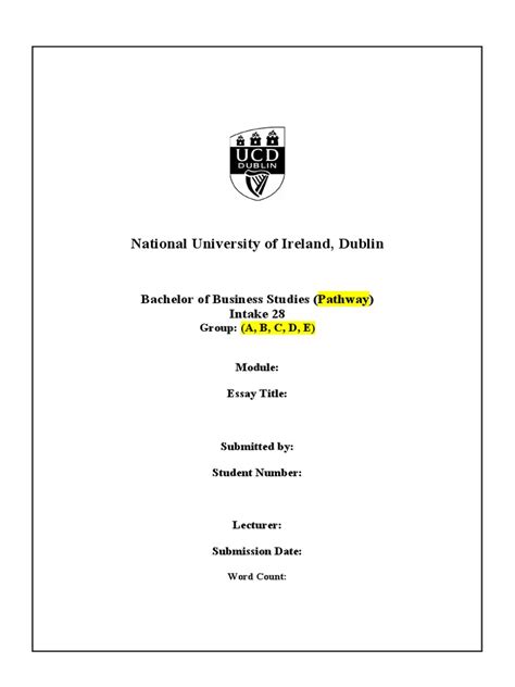 Assignment Cover Page Bbs Sample Pdf