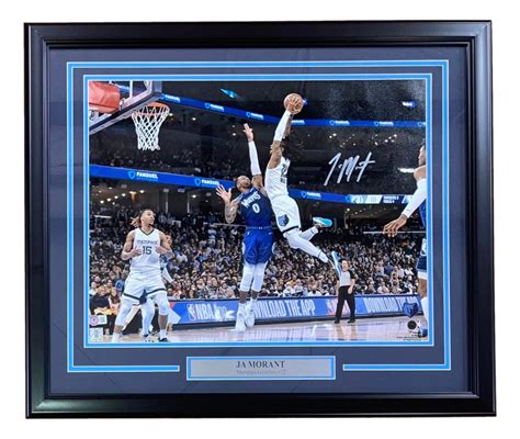 Ja Morant Signed Grizzlies Custom Framed Photo Beckett Pristine Auction