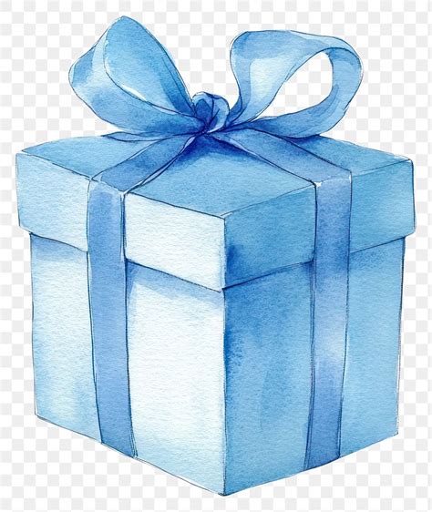 Download Free Png Of Png Blue T Box Illustration Watercolor Hand