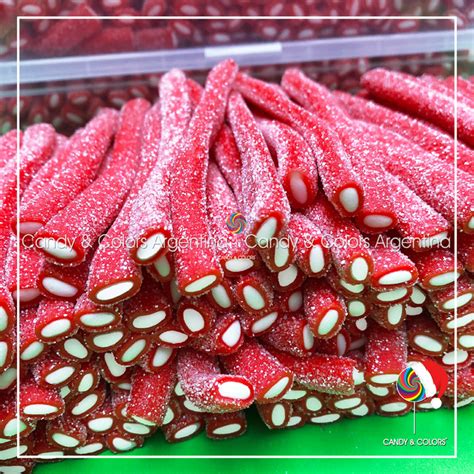 75 Grms Gomitas Regaliz Tubos Frutilla Acida Rojo 8 Unidades
