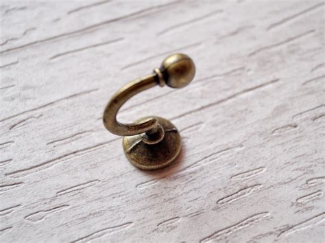 1 3 Brass Key Hooks Small Decorative Hook Key Hanger Etsy