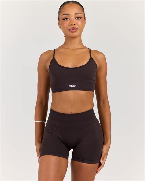 Elite Seamless Cross Back Bra Coffee Bean Elite Eleven