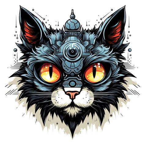 Premium Photo Simplified Symmetrical Monster Cat A Mesmerizing Vector