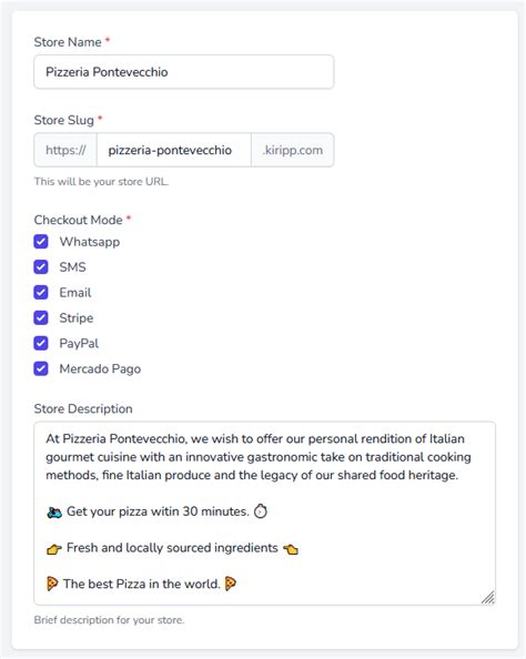 Store Settings Kiripp Information Portal
