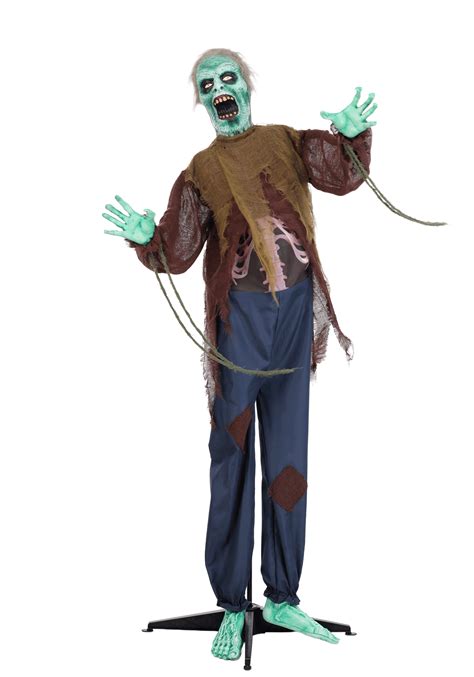 5 5ft Animatronic Spineless Stanley Zombie Decoration Scream Saver