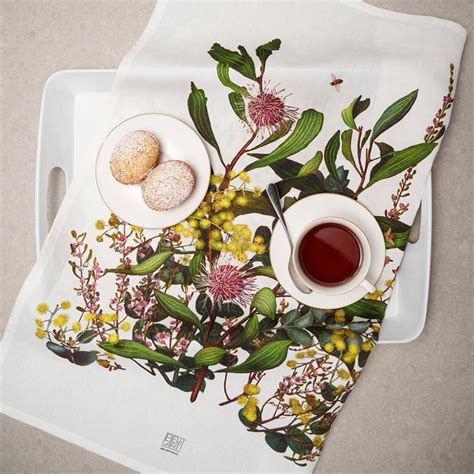 Australian Native Tea Towels Three For Honey