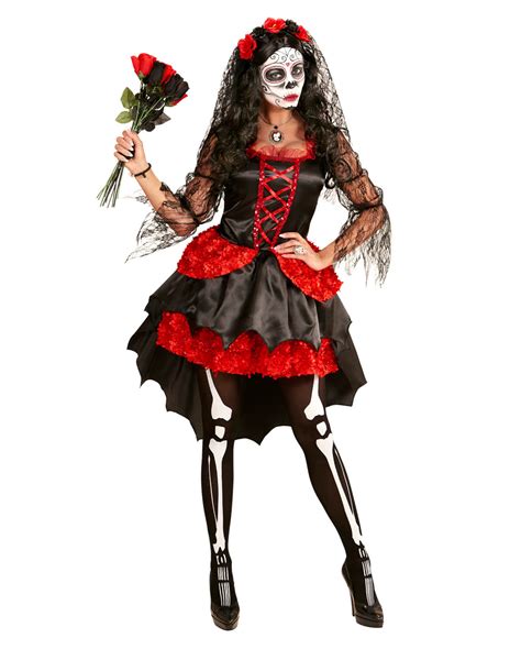 Dia De Los Muertos Bridal Costume For Halloween Horror