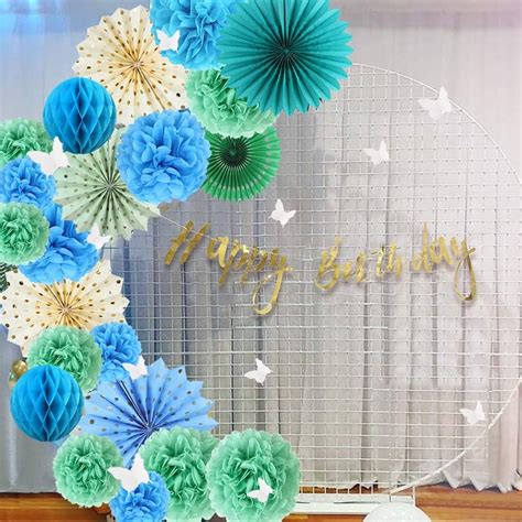 12 Stuks Bloemen Sunbeauty Pompoms Van Zijdepapier Set Van 21 Papieren