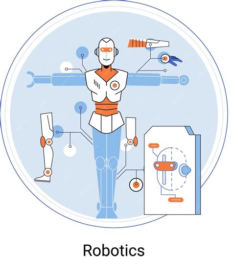Premium Vector Robotics Scientific And Technical Metaphor Production And Application Of Robots