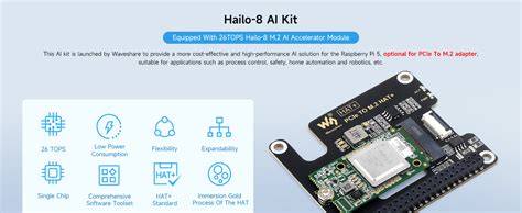 Waveshare Hailo 8 M 2 Ai Accelerator Module Compatible With Raspberry Pi 5