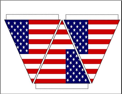American Flag Bunting Patriotic Banner 4th Of July Decor