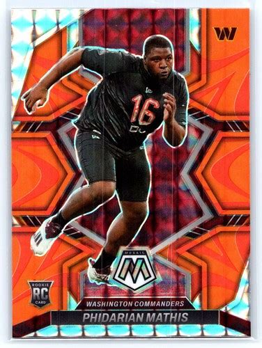 Phidarian Mathis 2022 Panini Mosaic Orange Reactive Prizm 389 Rc