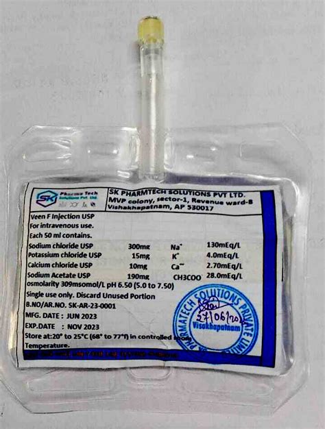 Veen F Injection Uspacetate Ringers Solution Sk Pharma Tech Solutions